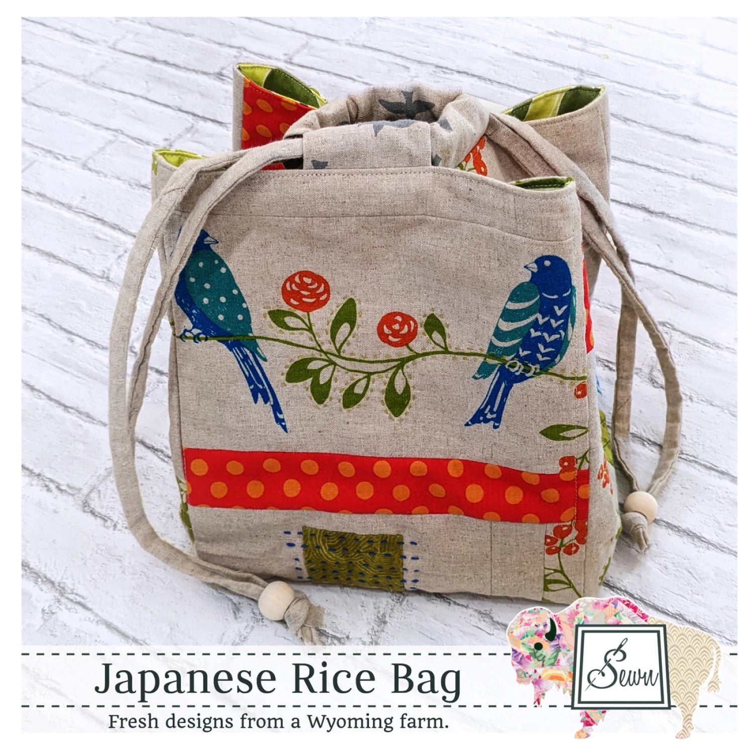 Japanese Rice Bag Sewing Pattern – Legacy Fabrics