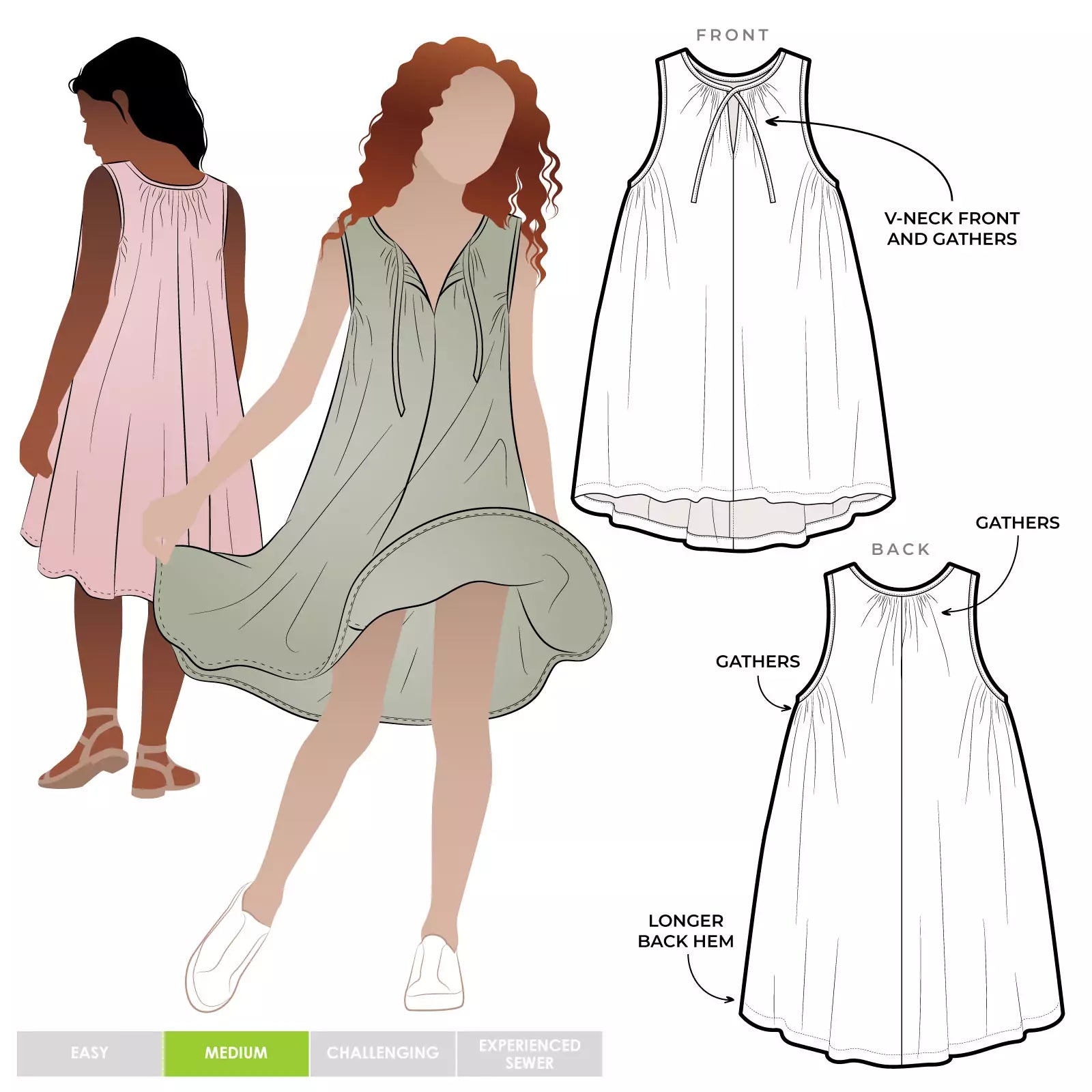 Heidi Teen's Dress - Style Arc Sewing Pattern – Legacy Fabrics