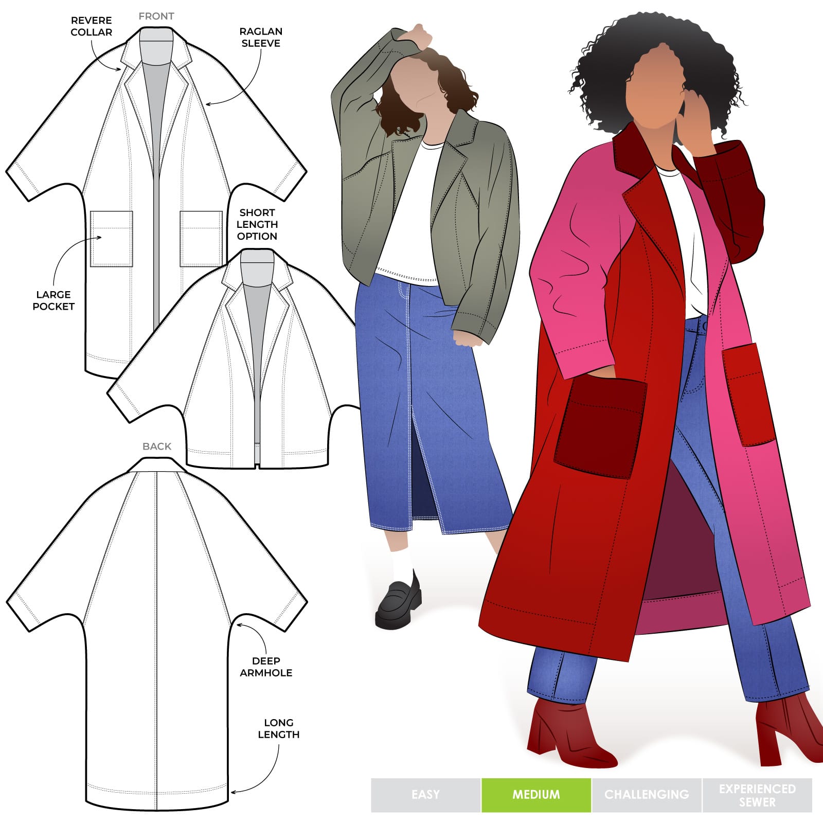 Springfield Woven Coat 18-30 - Style Arc Sewing Pattern – Legacy Fabrics