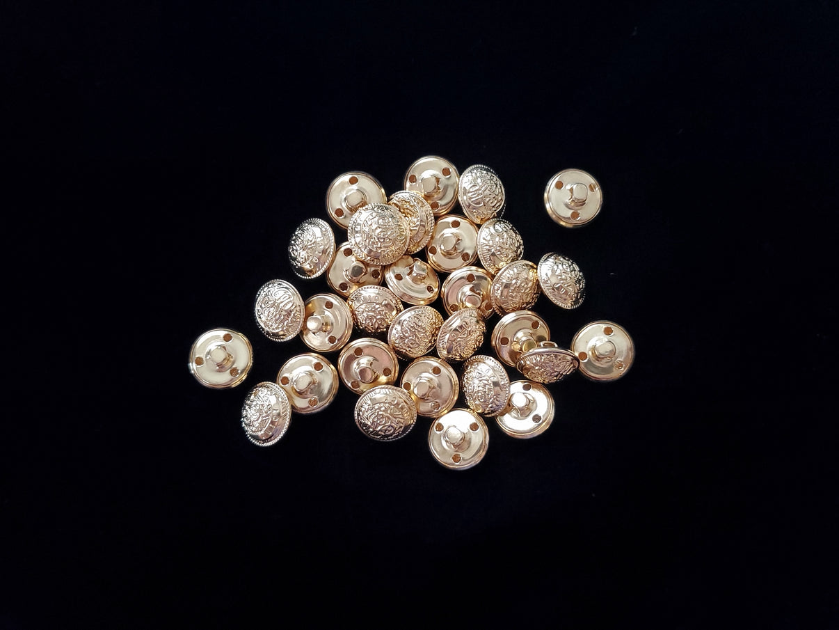 Gold Embossed Small Shank Buttons – Legacy Fabrics