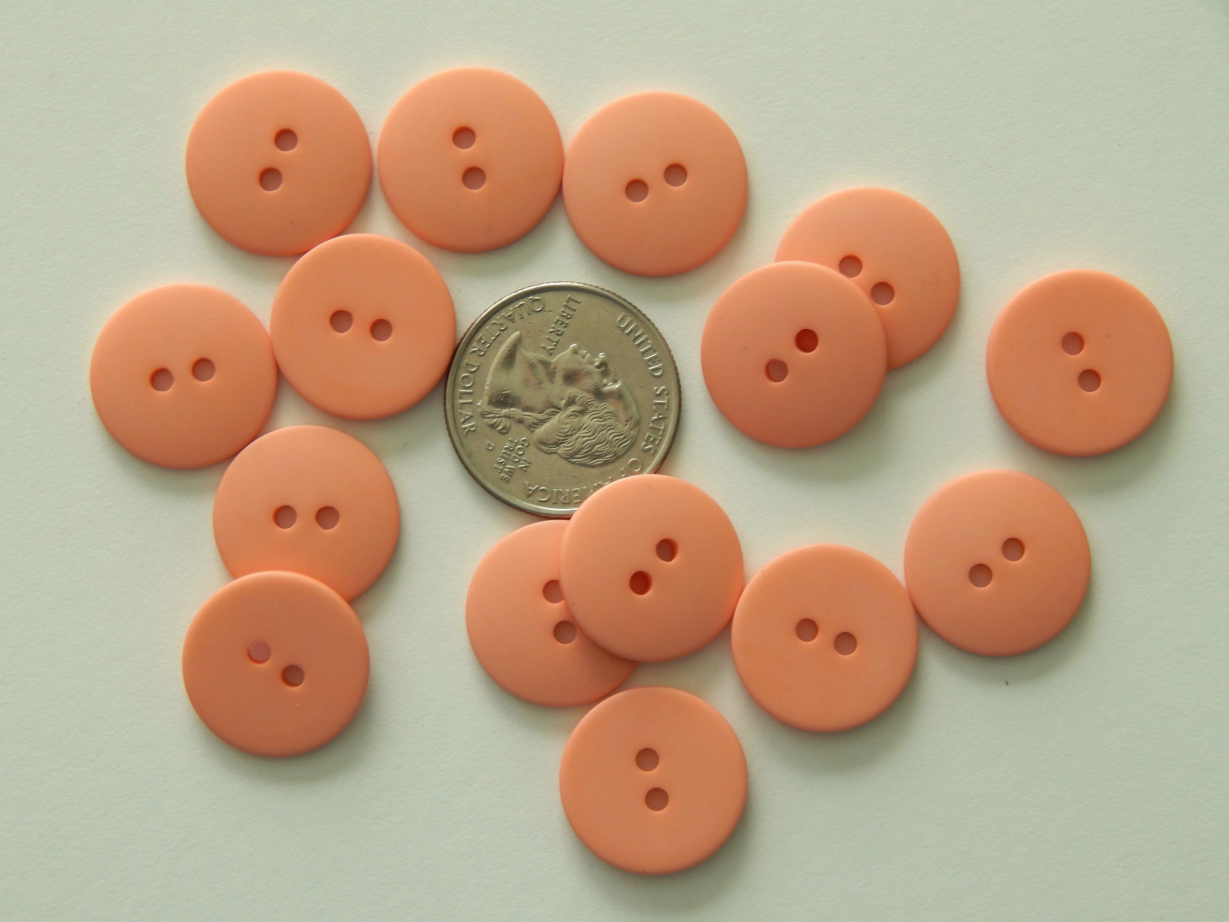 Peach Polyester Buttons – Legacy Fabrics