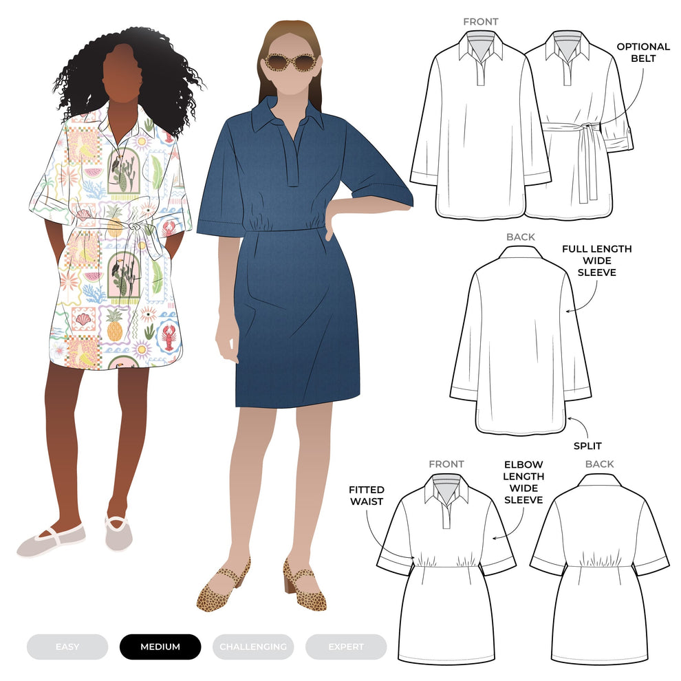Beckers Woven Dress Sizes 18-30 - Style Arc Sewing Pattern – Legacy Fabrics
